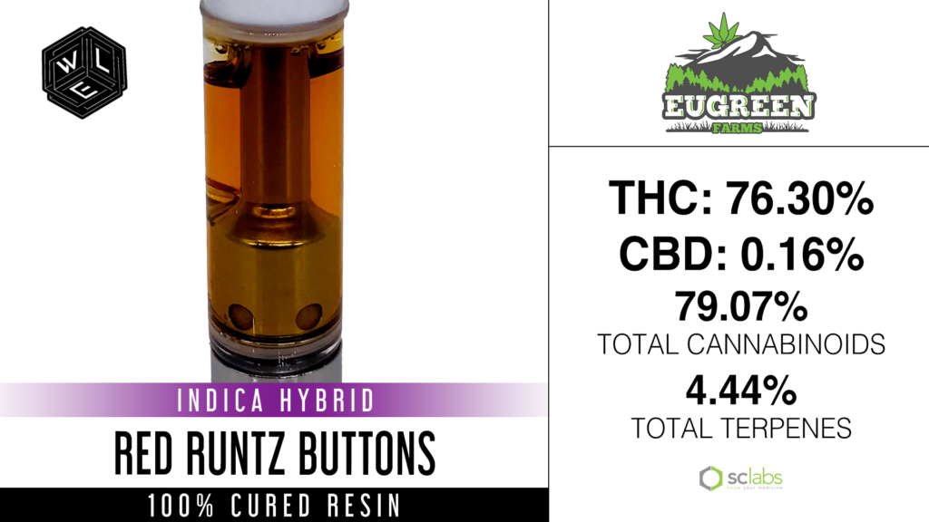 Red Runtz Buttons 100% Cured Resin Cartridge - WLE710