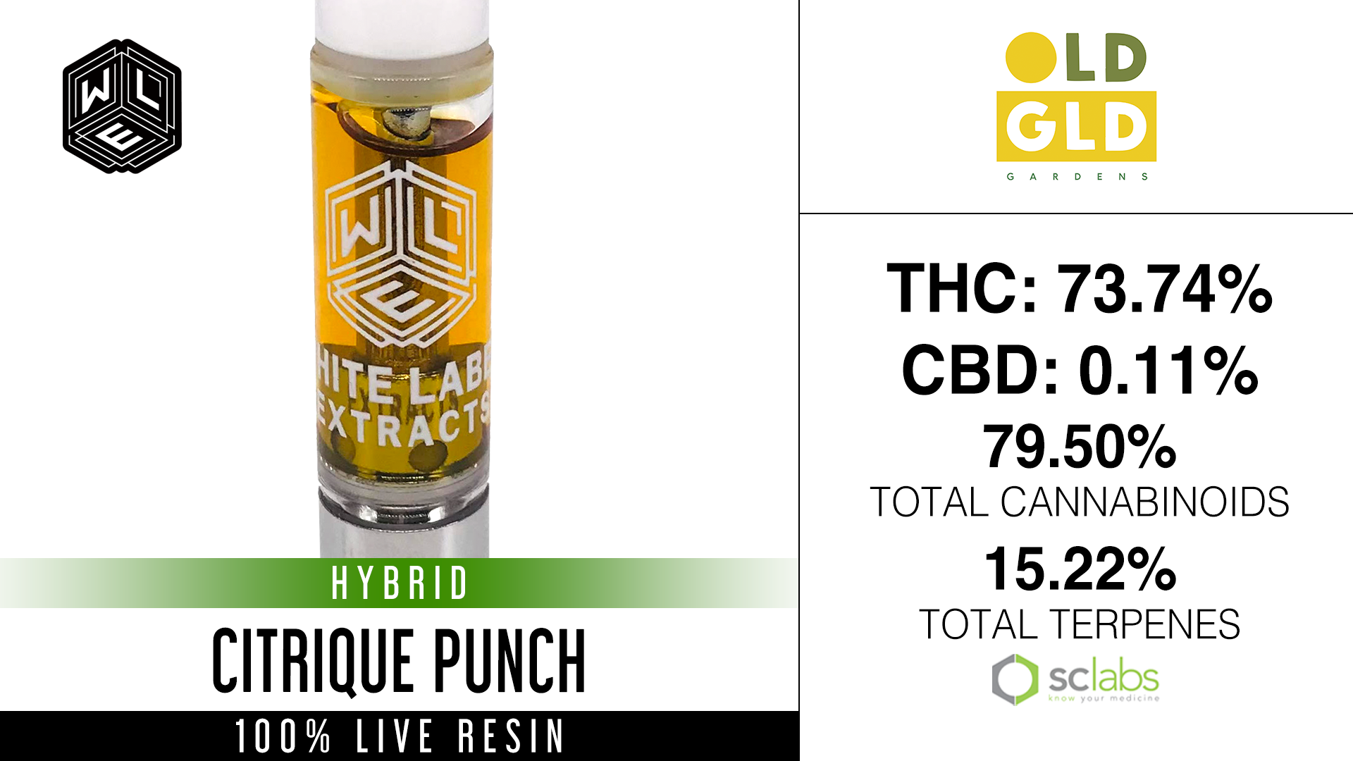 Citrique Punch 100% Live Resin Cartridge - WLE710