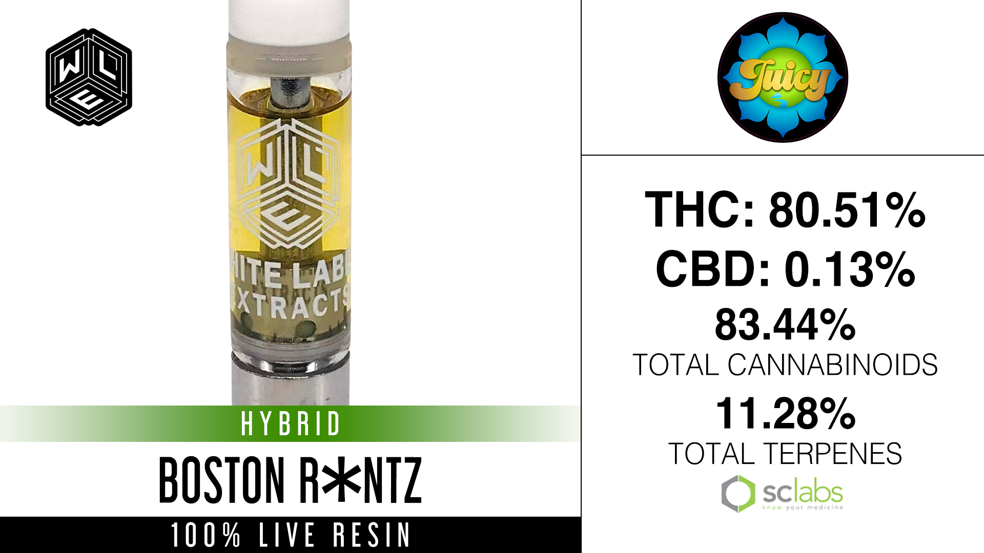 Boston R*ntz 100% Live Resin Cartridge - WLE710